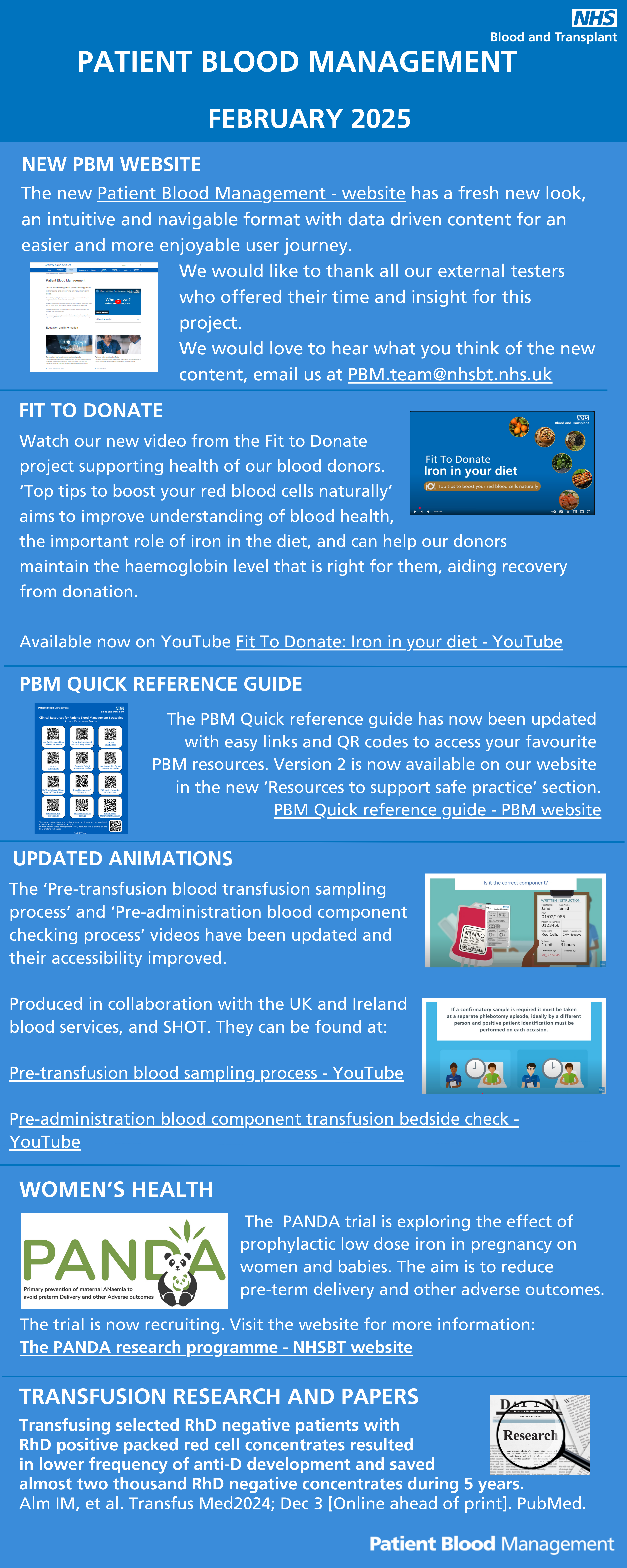 Patient Blood Management Update | National Blood Transfusion Committee